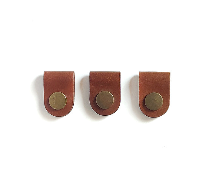 Handmade Leather Cable Wrap – Set of 3 Small | Snap Button Cord ...